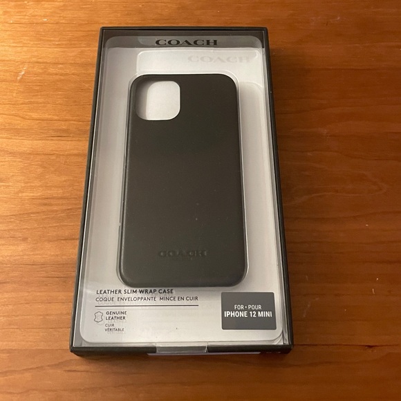 Coach | Cell Phones & Accessories | Coach Black Leather Iphone 2 Mini ...